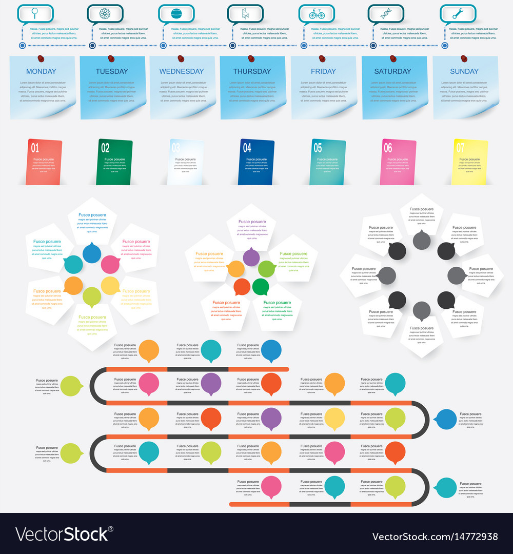 Infographic report template Royalty Free Vector Image