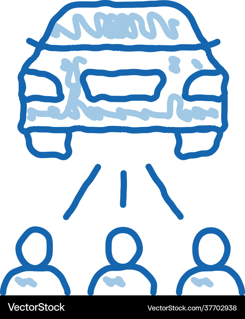 Inspection people doodle icon hand drawn Vector Image