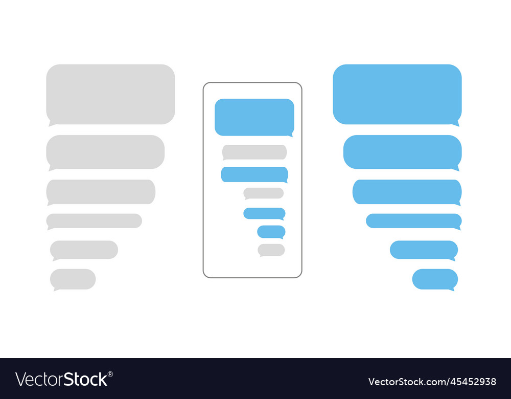 Message bubbles chat on smartphone icons Vector Image