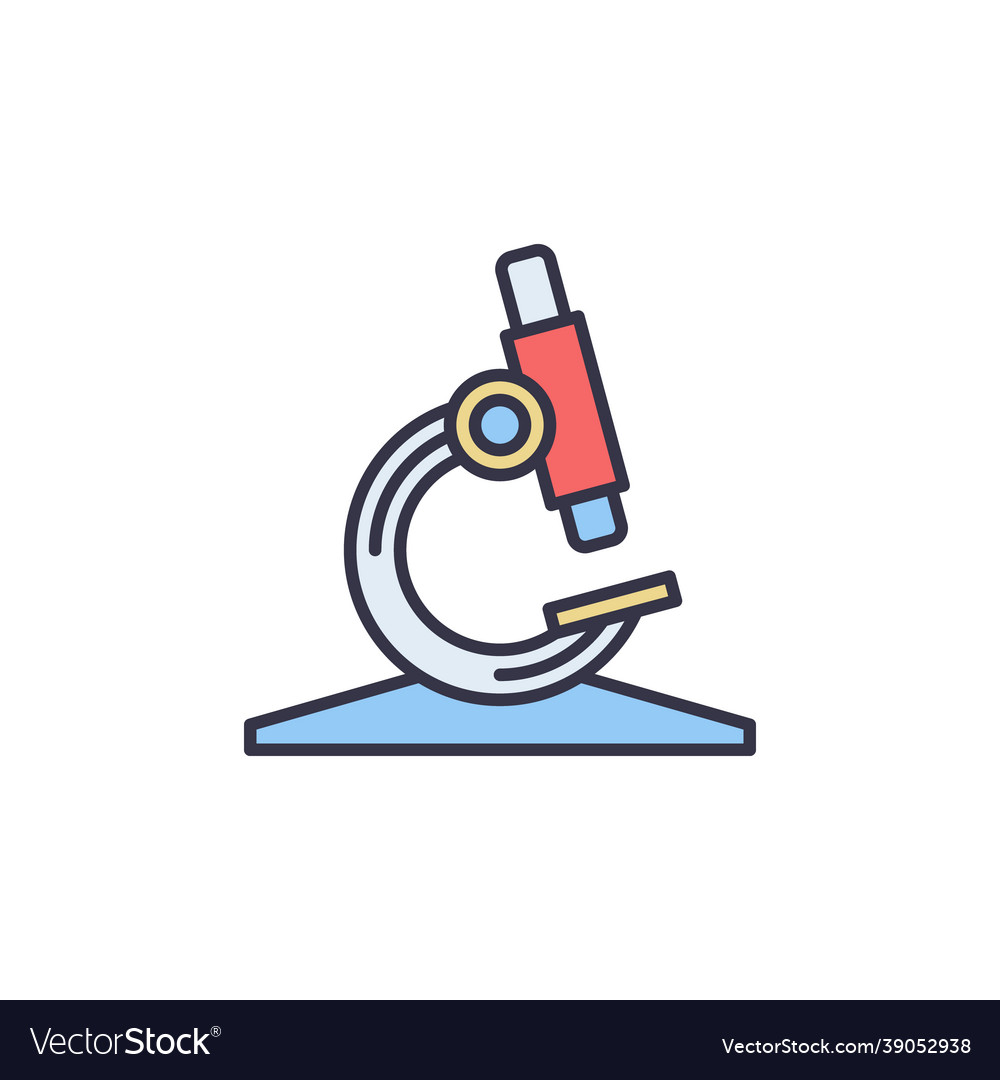 Microscope concept colored creative icon Vector Image