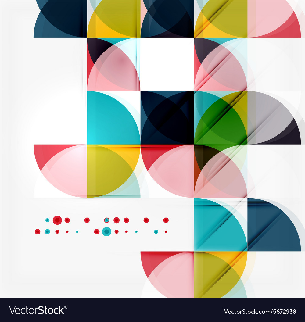 Semicircle triangle pattern Royalty Free Vector Image