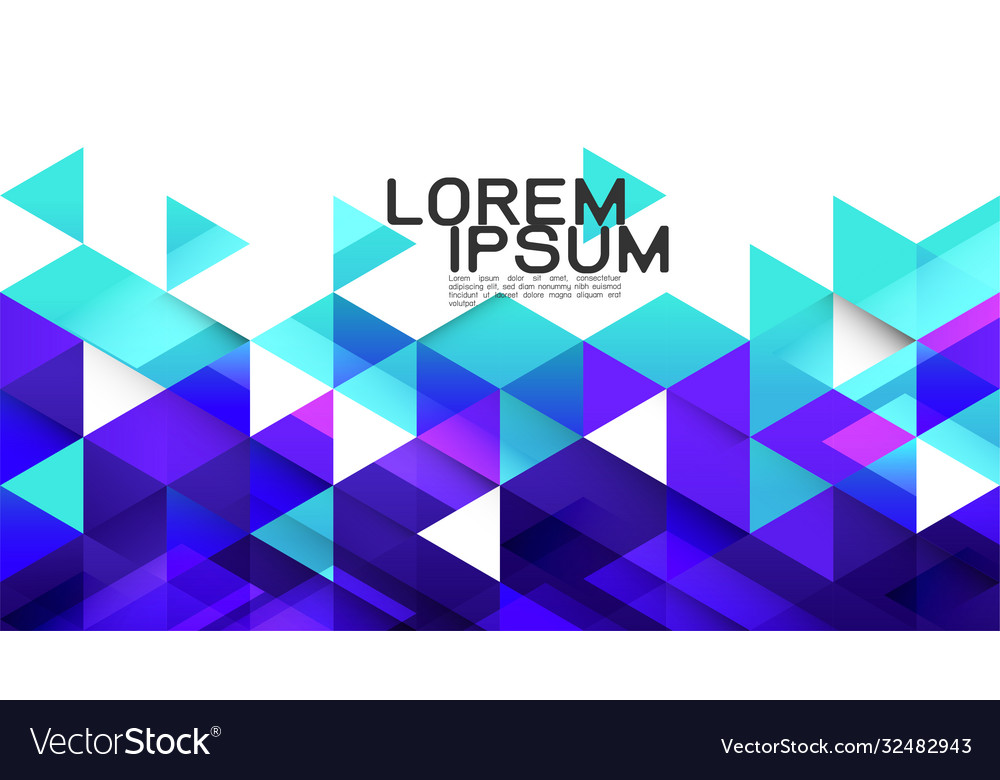 Abstract geometric background blue gradient Vector Image