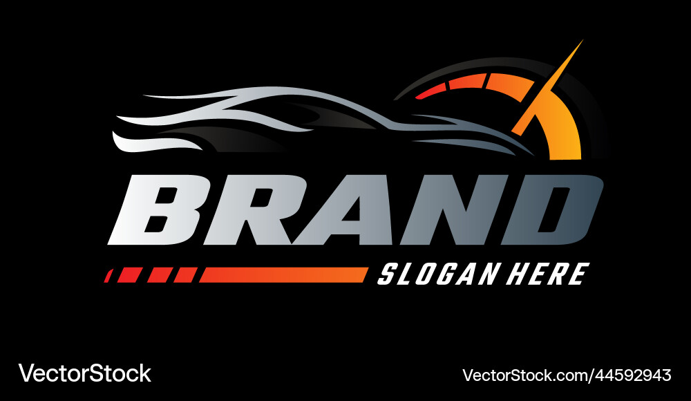 Automotive speed car logo Royalty Free Vector Image