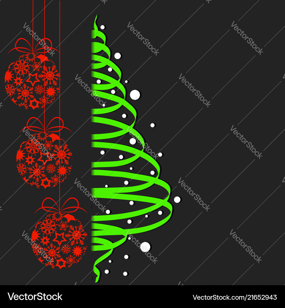Beautiful design christmas tree with snowflakes Vector Image