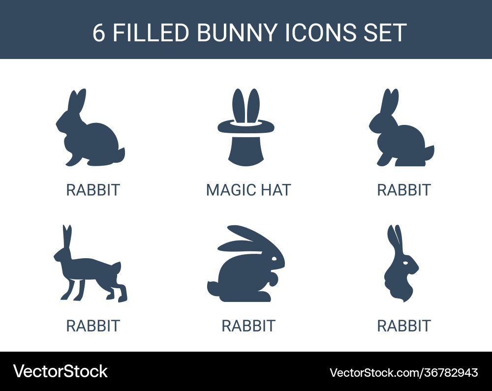 Bunny icons Royalty Free Vector Image - VectorStock