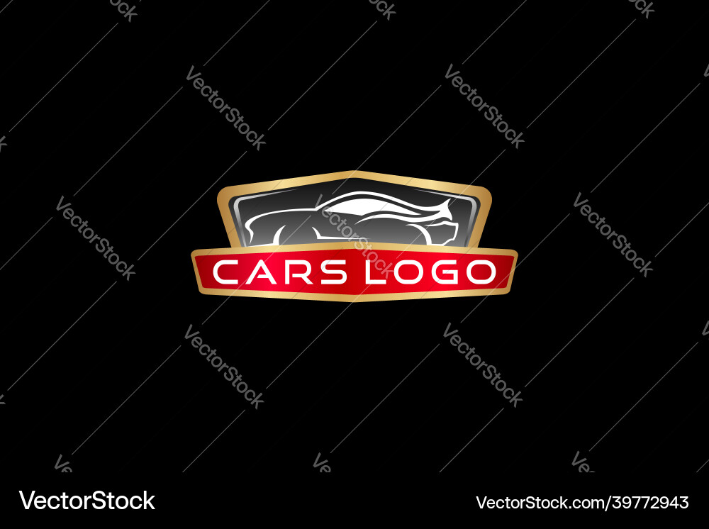Cars logo emblem template design Royalty Free Vector Image