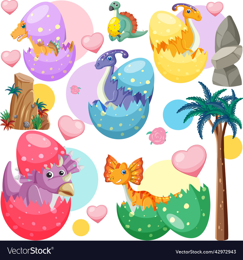 Cute dinosaur seamless pattern Royalty Free Vector Image