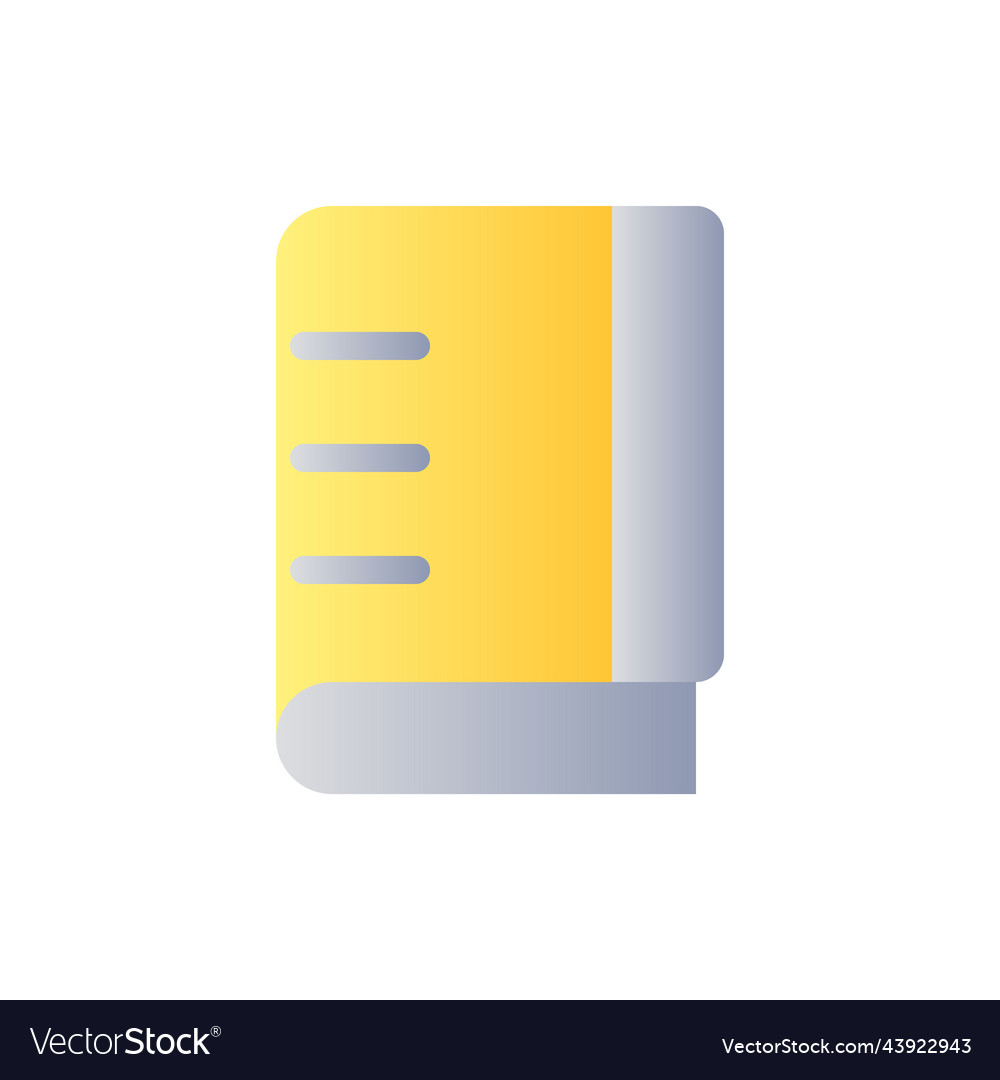 School notebook flat gradient two-color ui icon Vector Image