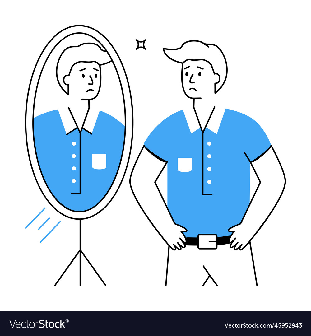 Self reflection Royalty Free Vector Image - VectorStock