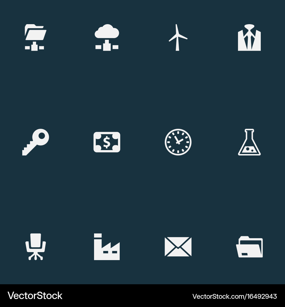 Set of simple b2b icons Royalty Free Vector Image