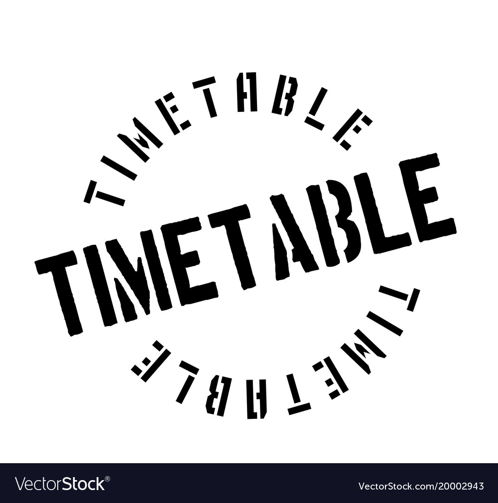 Timetable rubber stamp Royalty Free Vector Image