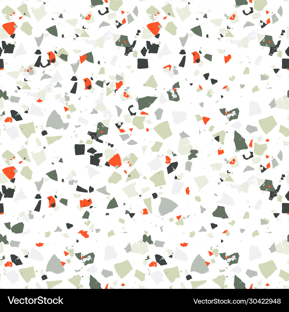 Abstract terrazzo seamless pattern Royalty Free Vector Image