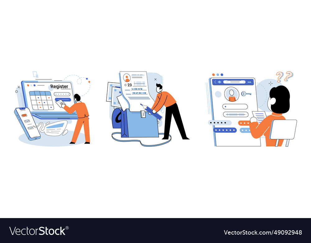 Account login developing secure system Royalty Free Vector Account login developing secure system Royalty Free Vector