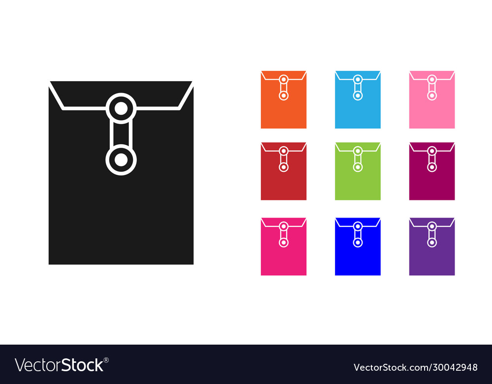 Black envelope icon isolated on white background Vector Image