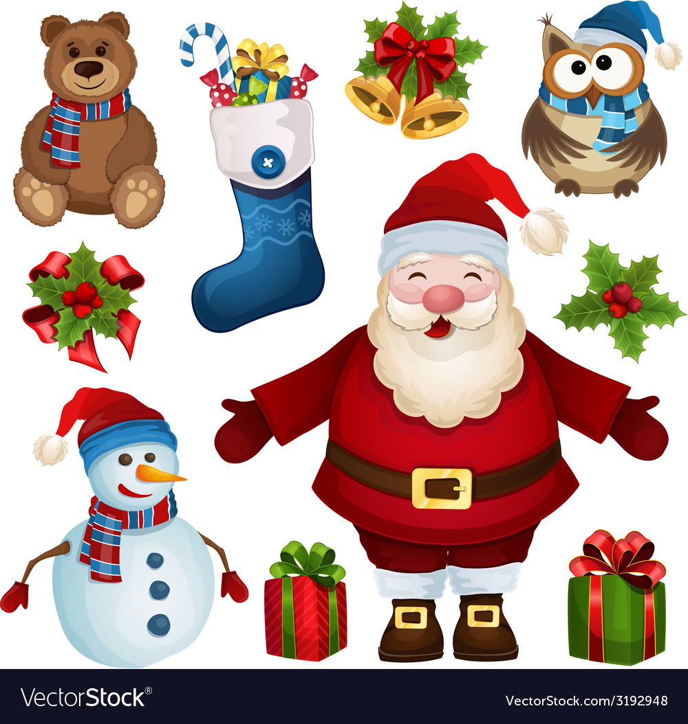 Christmas set Royalty Free Vector Image - VectorStock