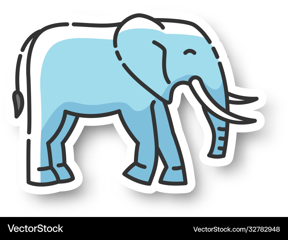Elephant patch Royalty Free Vector Image - VectorStock