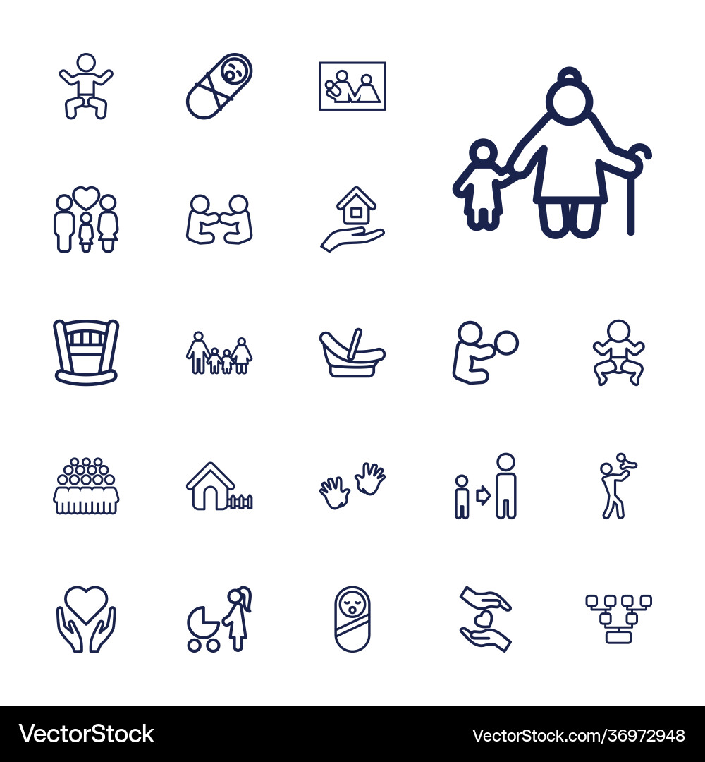 Familie Icons Lizenzfreies Vektorbild - VectorStock