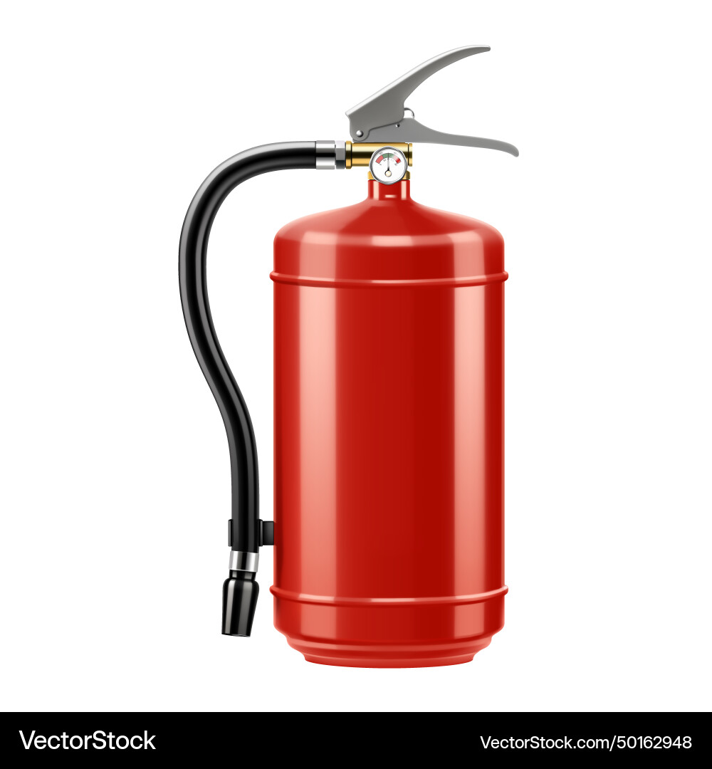 Foam fire extinguisher isolated on white Vector Image