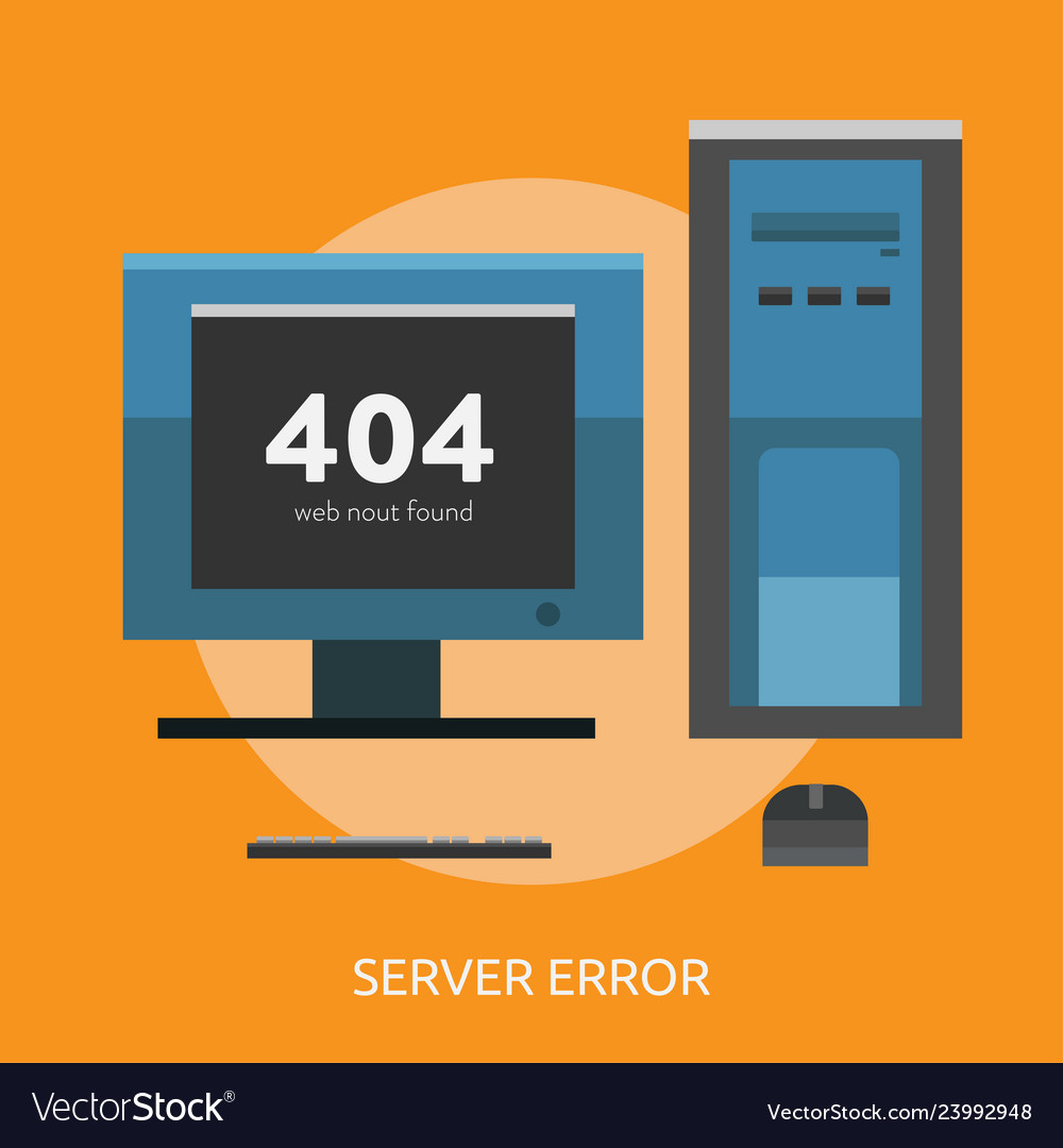 Server error conceptual design Royalty Free Vector Image