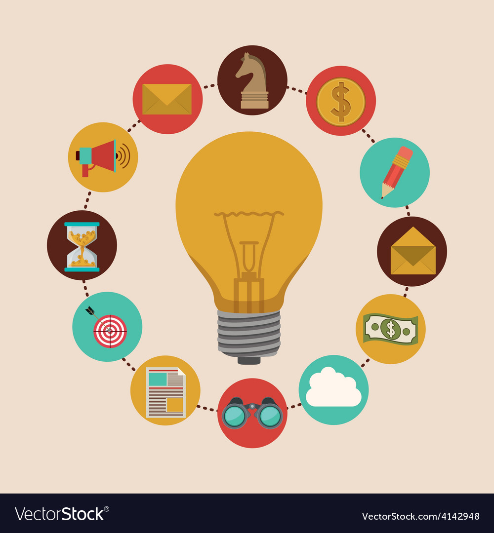 Solution icons design Royalty Free Vector Image