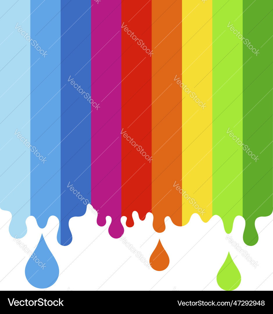 Waves and drops of colored paint background Vector Image
