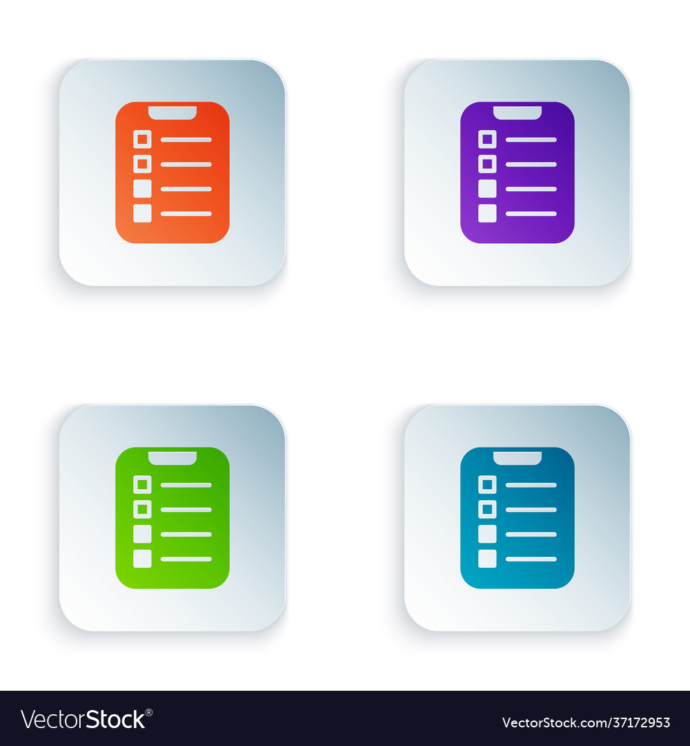 Color to do list or planning icon isolated Vector Image