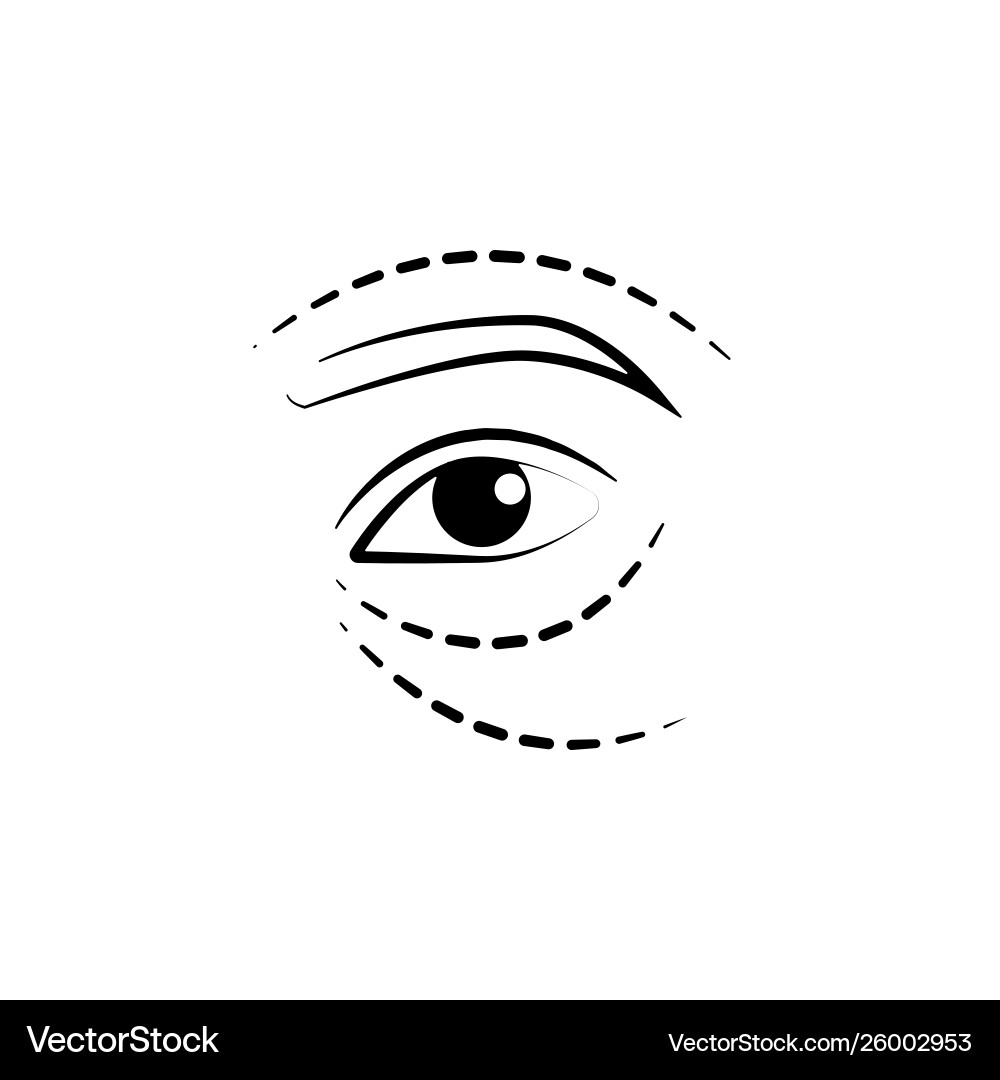 Eye lift icon element anti aging icon Royalty Free Vector