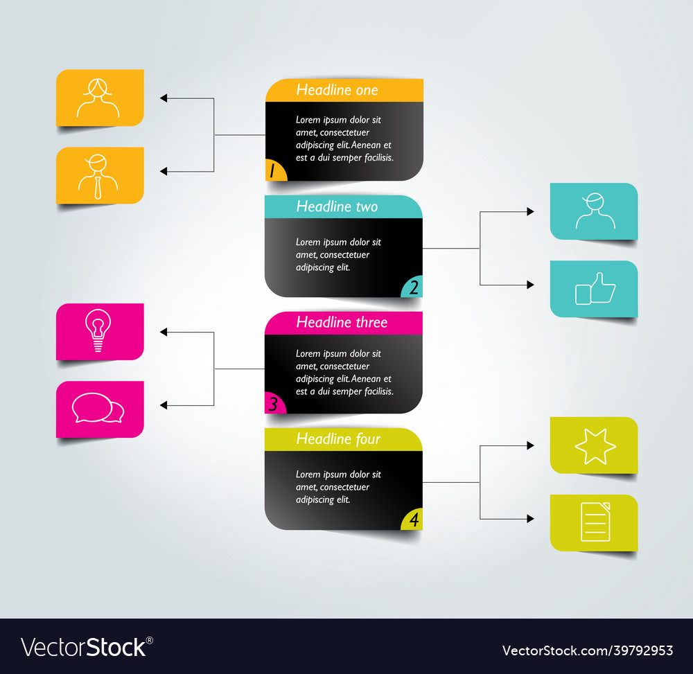 Flowchart diagram scheme infographic element Vector Image