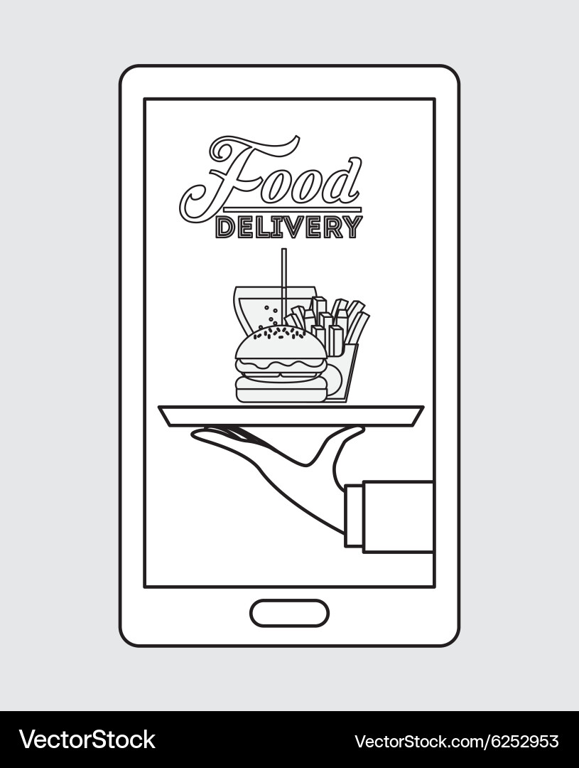 Food delivery Royalty Free Vector Image - VectorStock