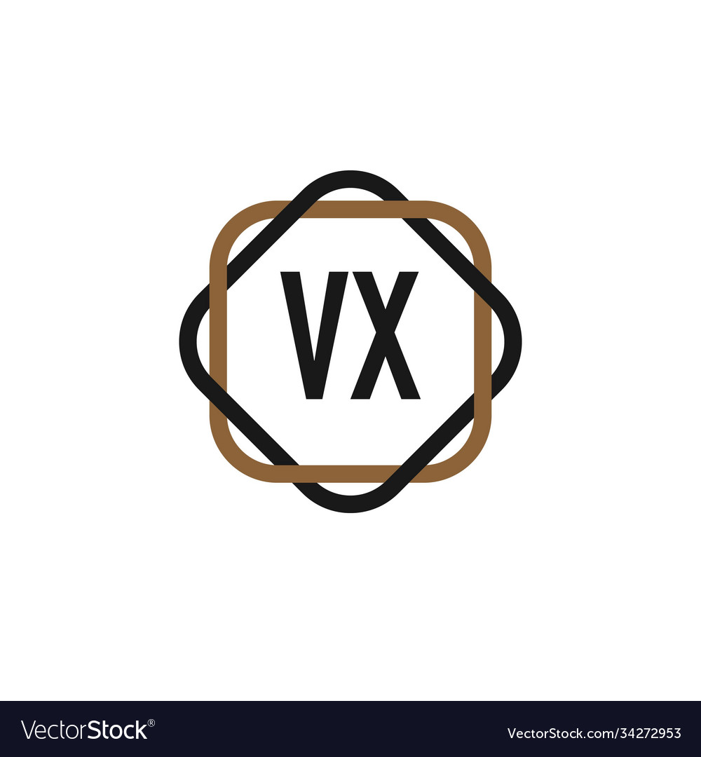 Initial letter vx elegance logo design template Vector Image