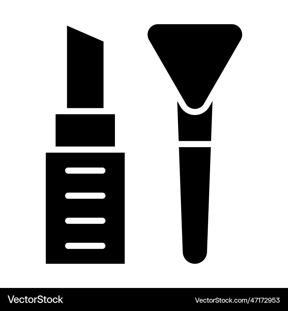 Makeup glyph icon for personal and commercial use Vector Image