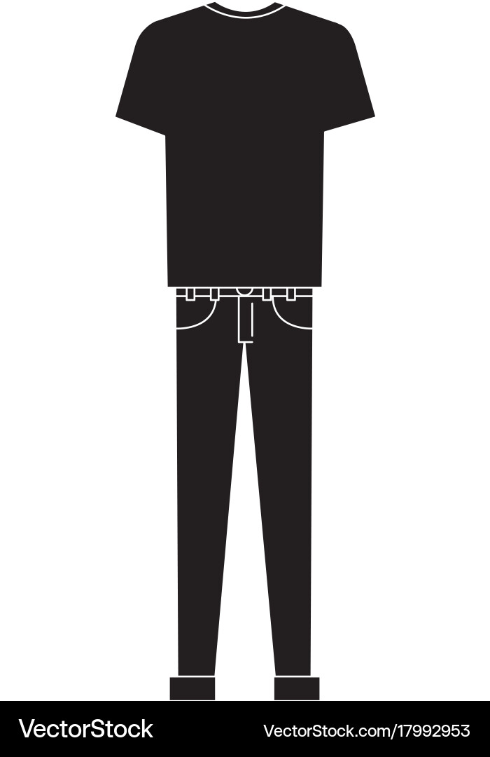 Male casual clothes icon Royalty Free Vector Image