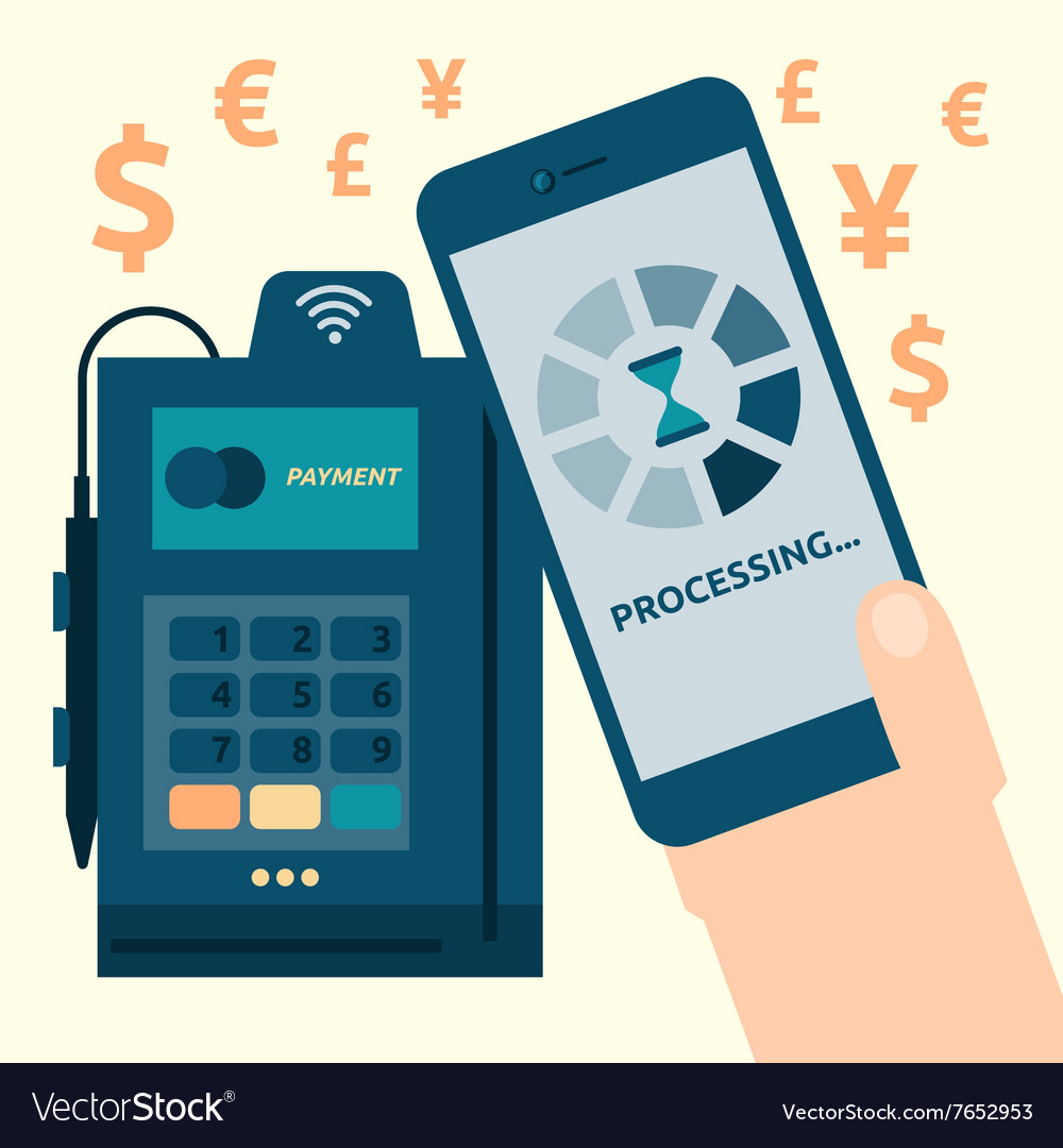 Mobile payment Royalty Free Vector Image - VectorStock