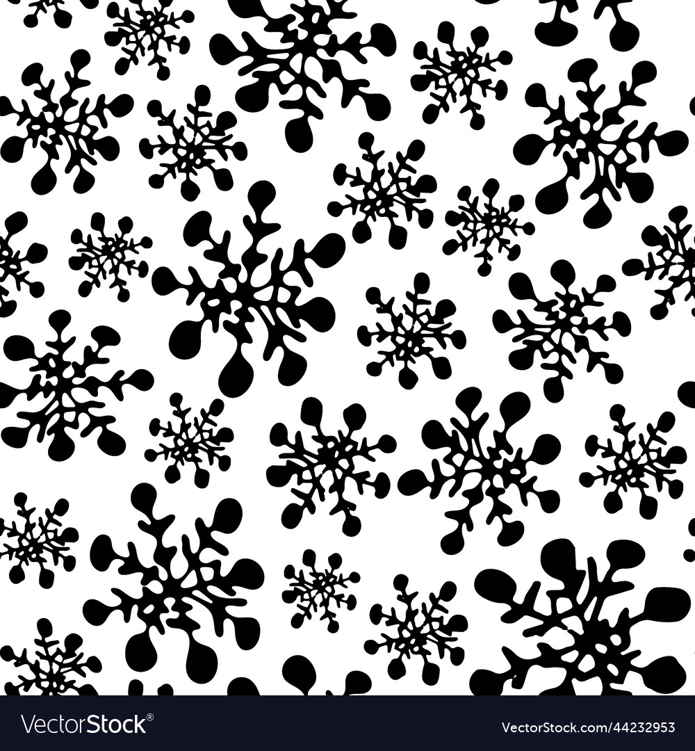 New year black and white seamless pattern Vector Image