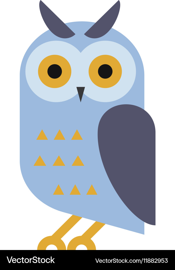 Owl wild bird cartoon Royalty Free Vector Image