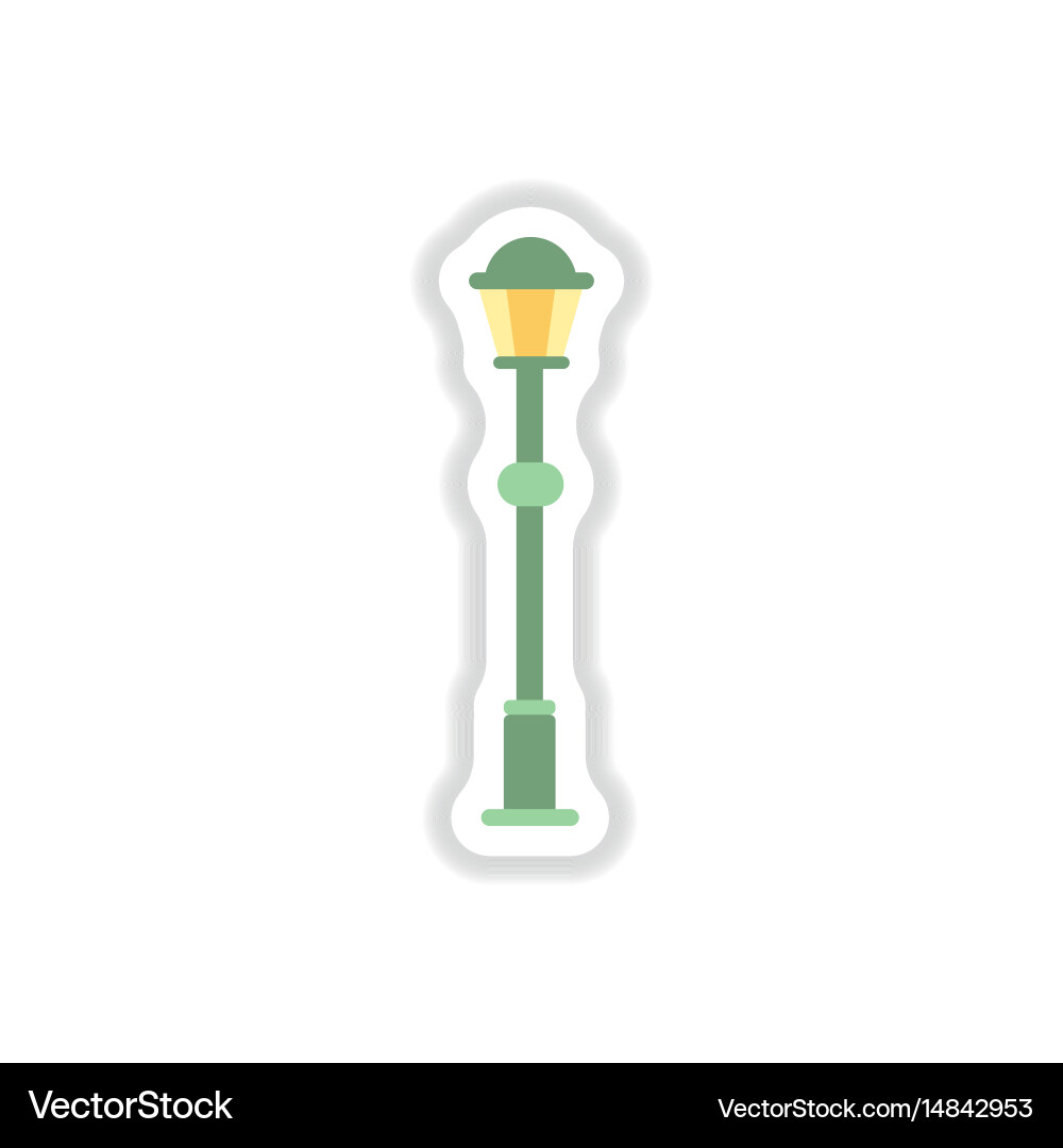 Retro vintage lamp post with electricity lantern Vector Image