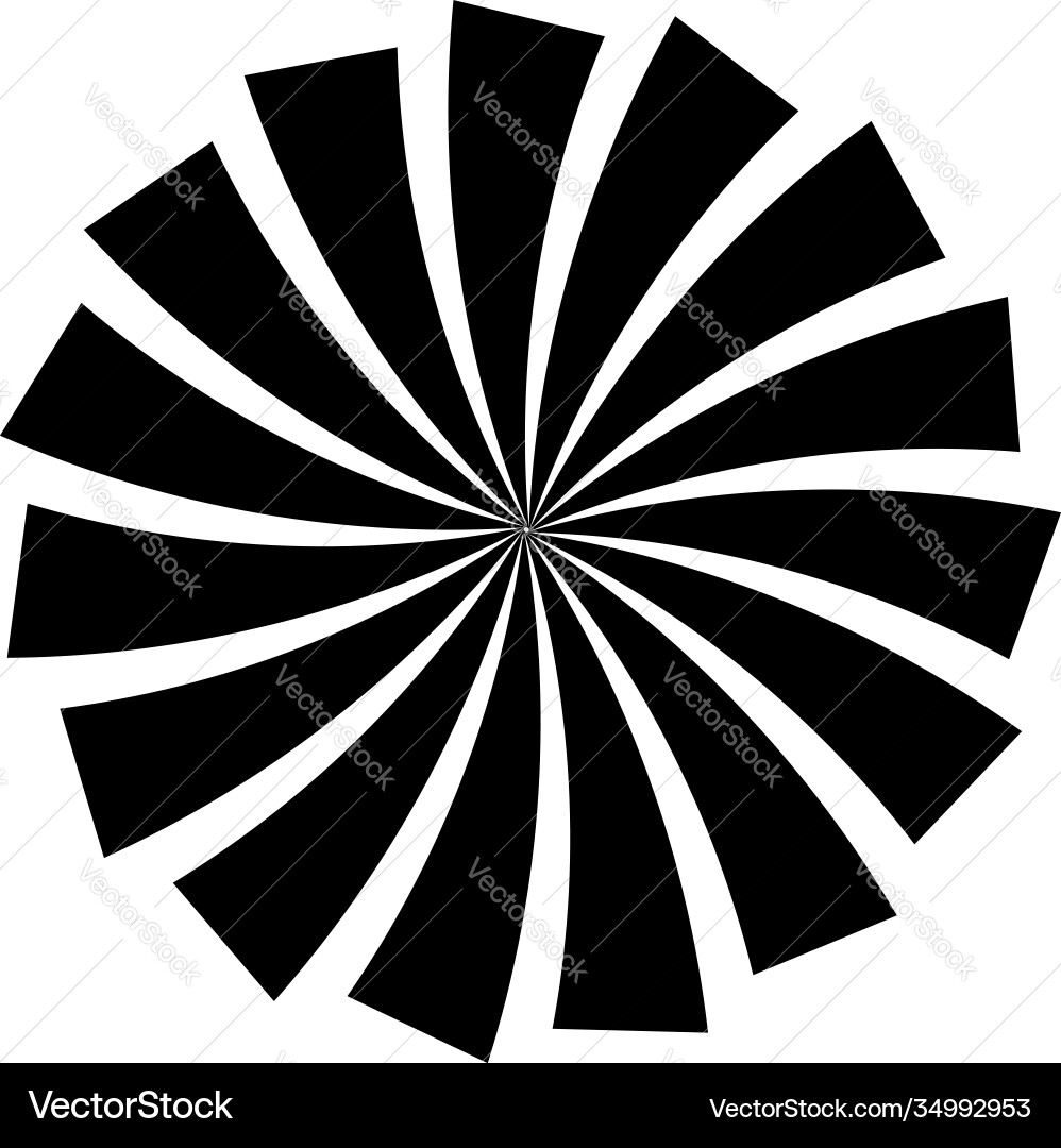 Twist spiral circular abstract shapes design Vector Image
