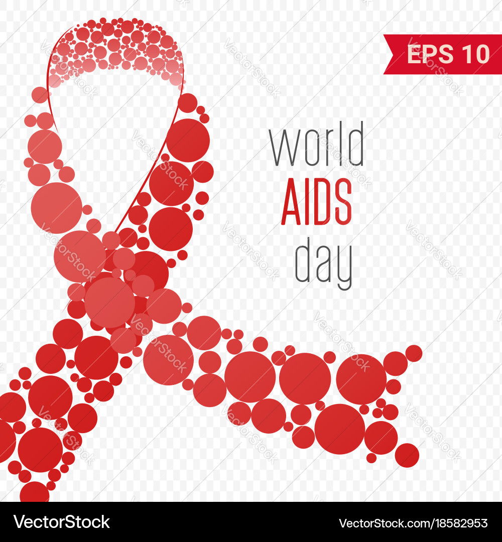 World aids day awareness poster Royalty Free Vector Image