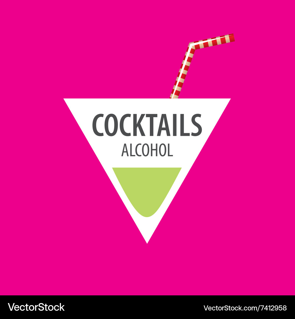 Alcoholic cocktails logo Royalty Free Vector Image