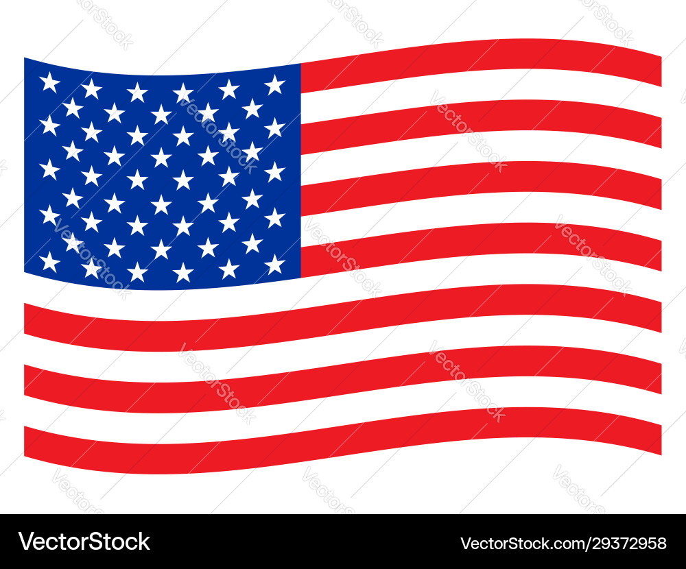 American national flag design graphic Royalty Free Vector