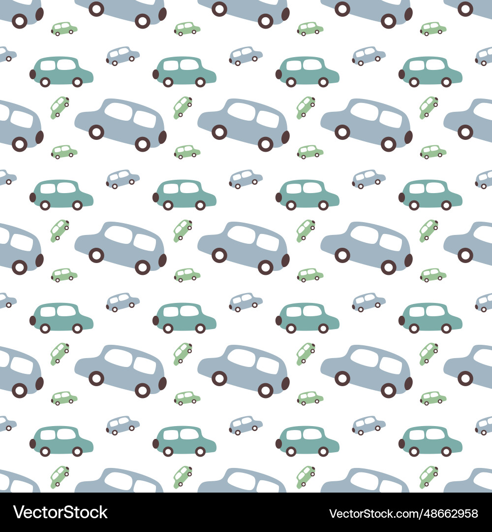 Car pattern seamless design element kids and baby Vector Image