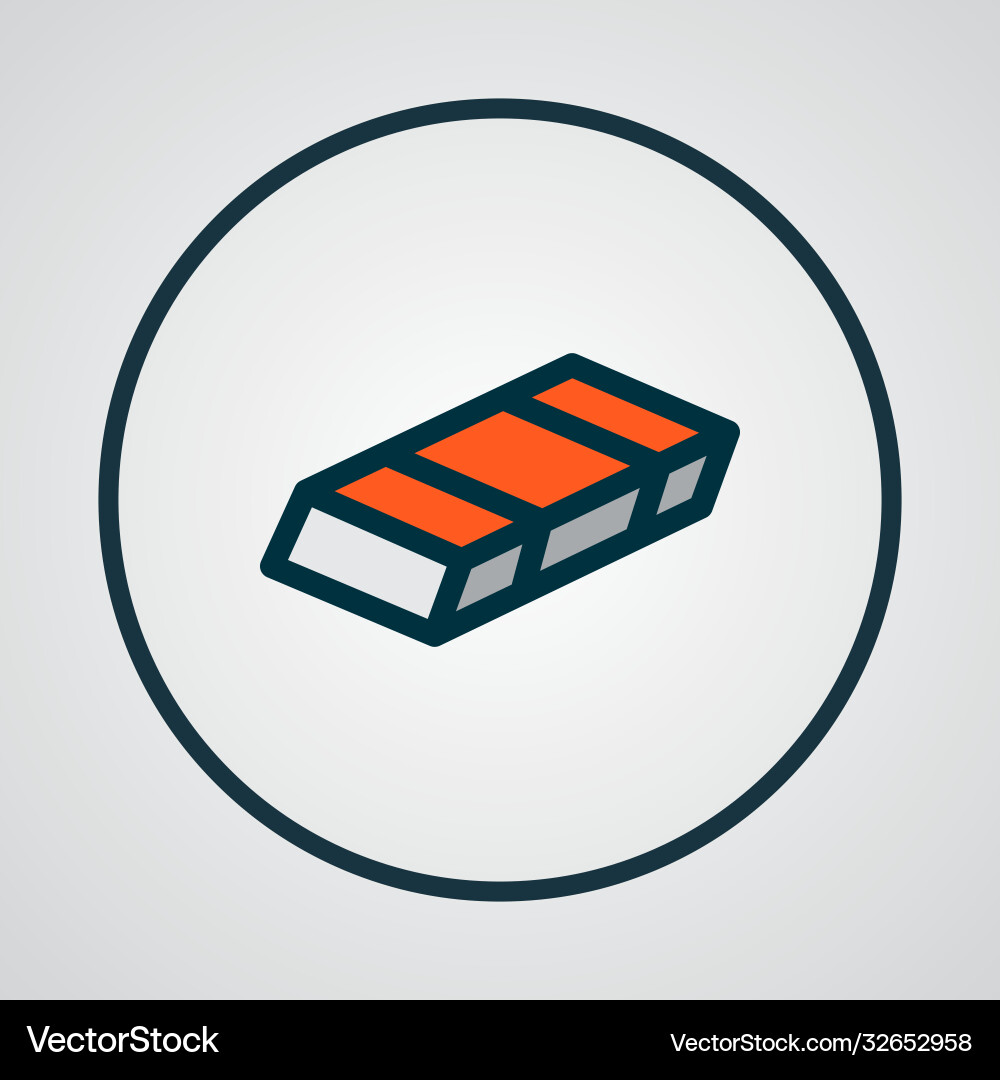 Eraser icon colored line symbol premium quality Vector Image