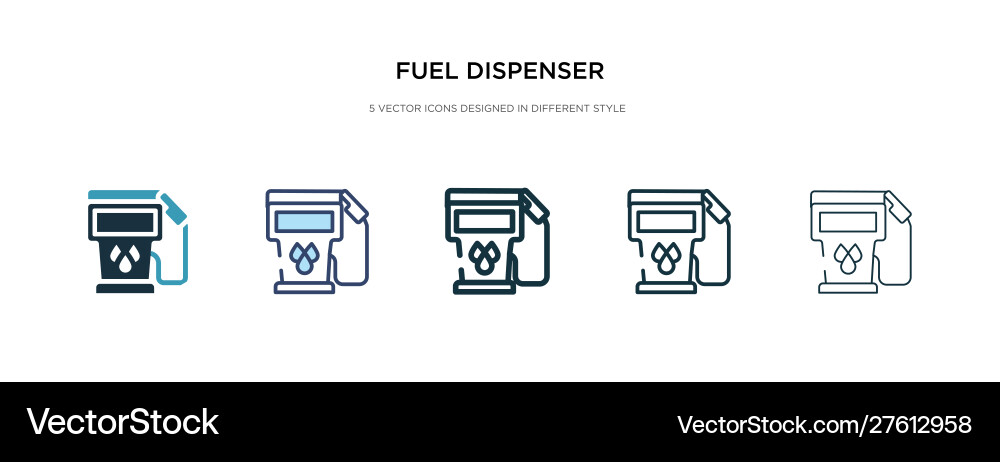 Fuel dispenser icon in different style two Vector Image