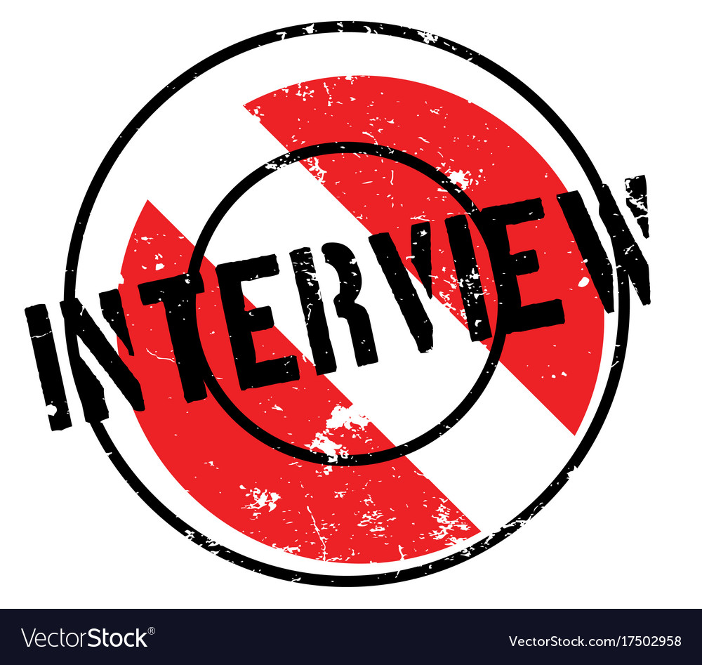 Interview rubber stamp Royalty Free Vector Image