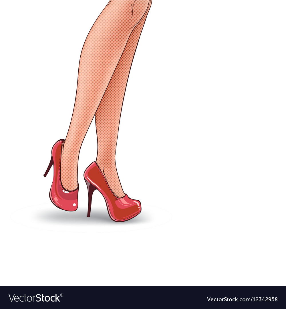 Pop Art Female Legs Royalty Free Vector Image Vectorstock
