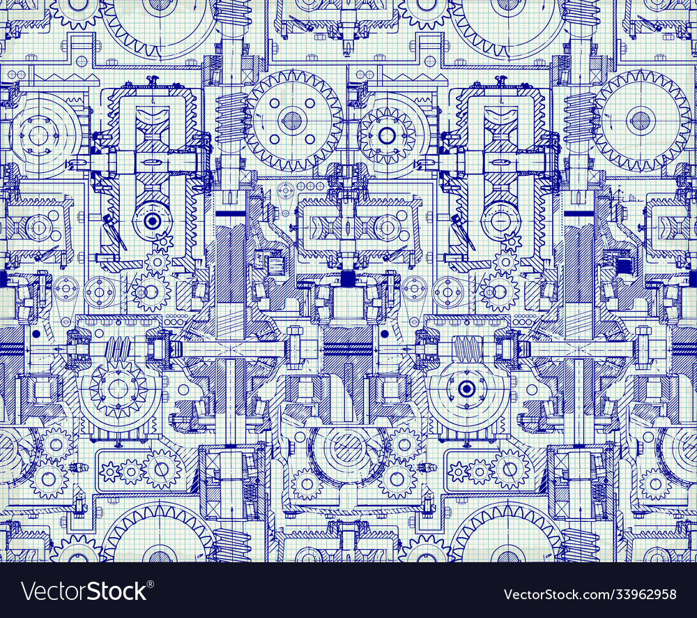 Seamless technical pattern a background worm Vector Image
