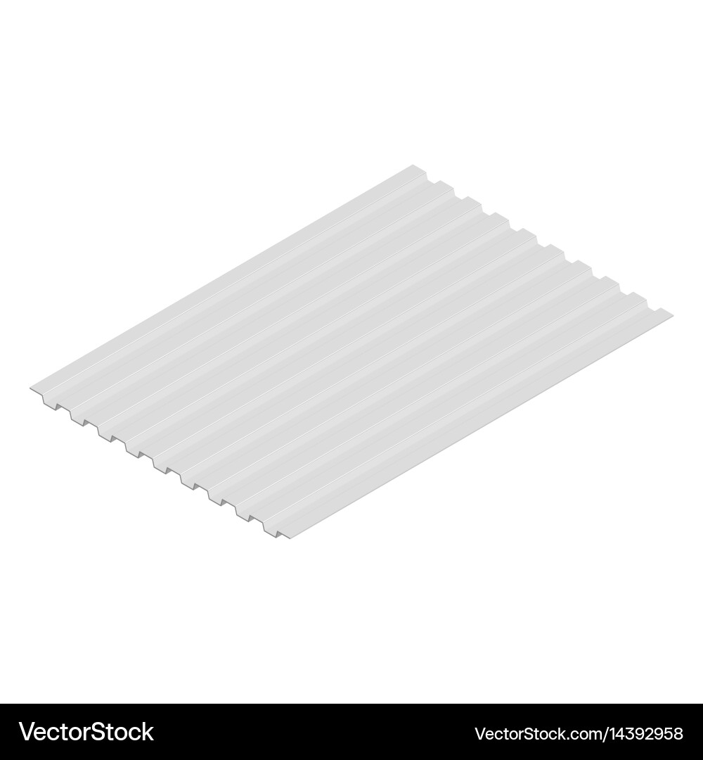 Sheet steel profile in isometric Royalty Free Vector Image
