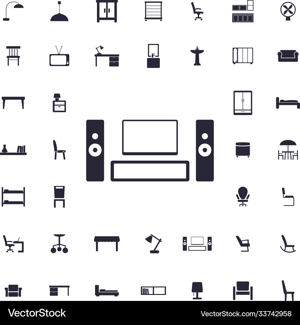 Tv and musik speaker icon Royalty Free Vector Image