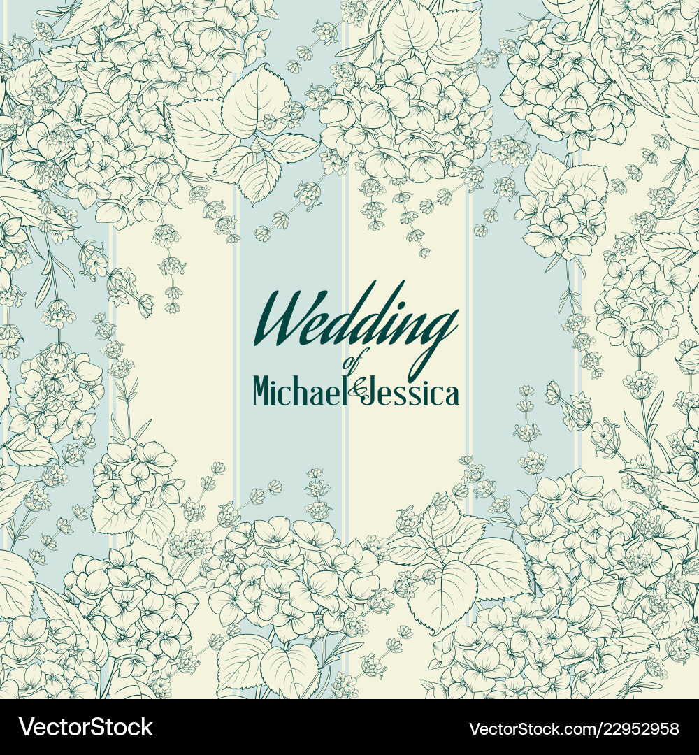 Wedding invitation card with custom sign Vector Image