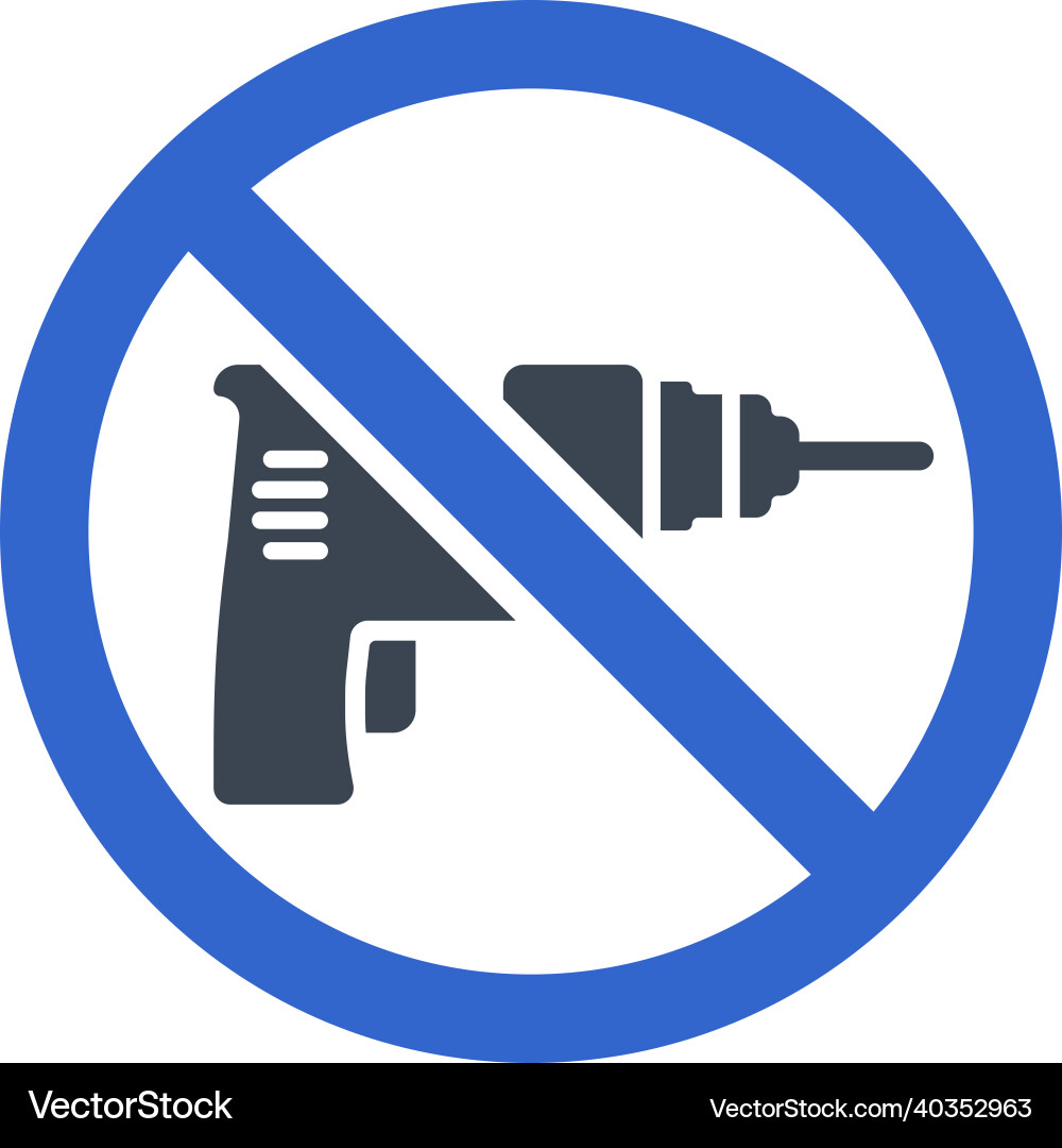 Drill restriction icon Royalty Free Vector Image